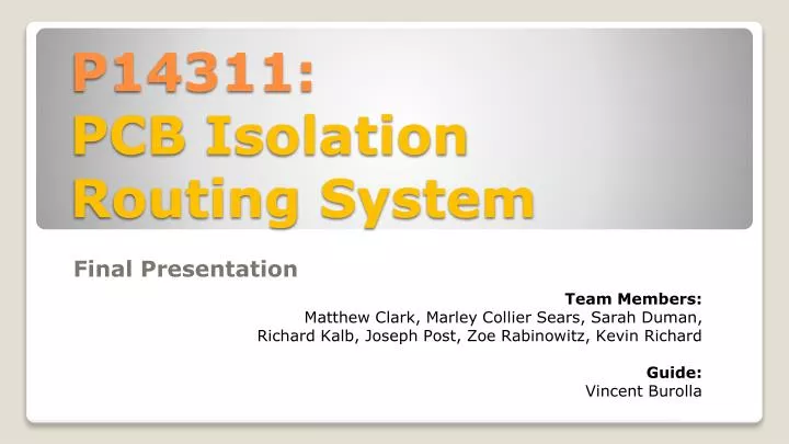 PPT - P14311: PCB Isolation Routing System PowerPoint Presentation ...
