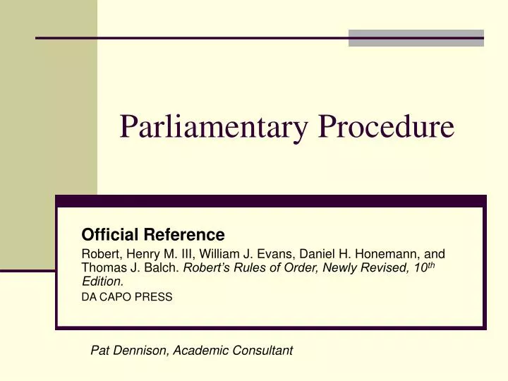 PPT - Parliamentary Procedure PowerPoint Presentation, free download ...