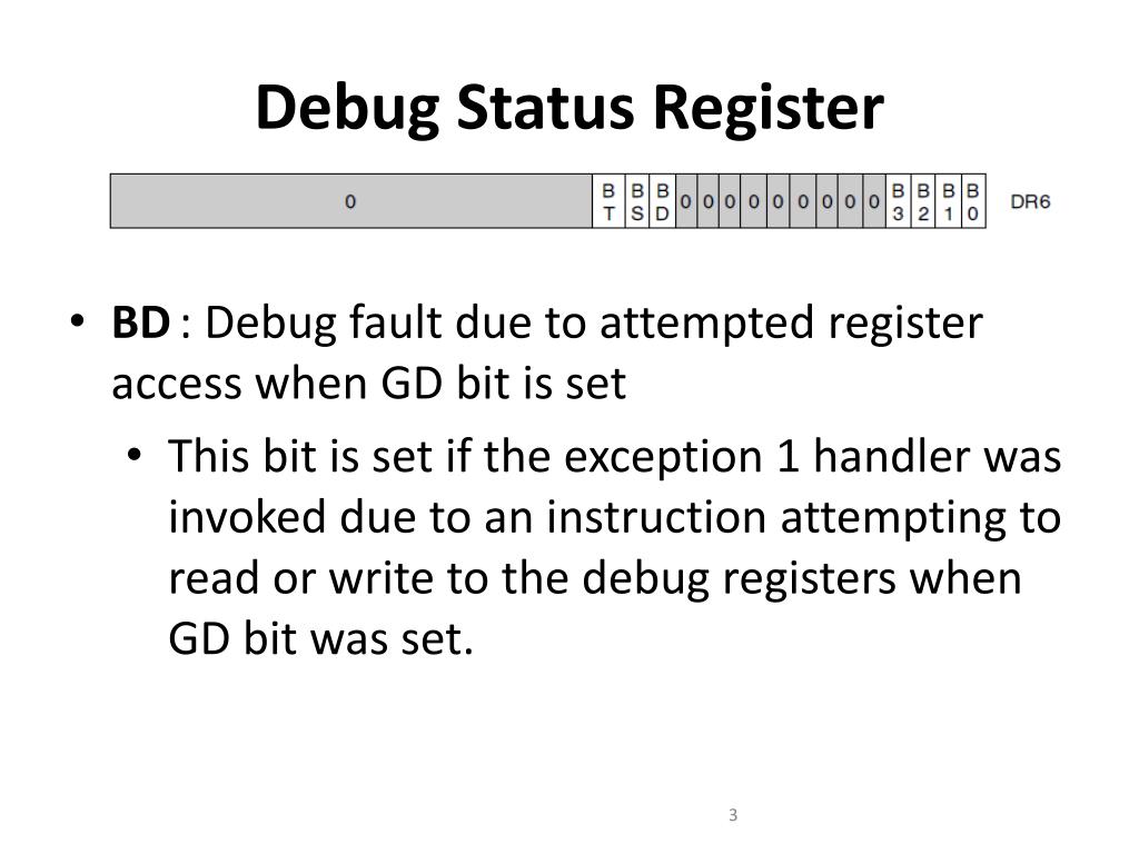 PPT - Debug Status Register PowerPoint Presentation, free download - ID ...