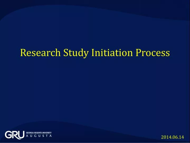 PPT - Research Study Initiation Process PowerPoint Presentation, free ...