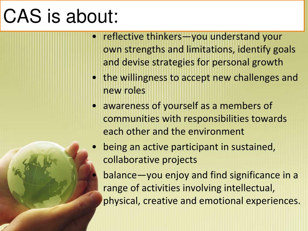 PPT - INTERNATIONAL BACCALAUREATE ORGANIZATION CAS CREATIVITY, ACTION ...
