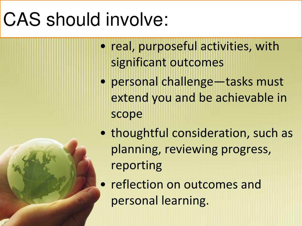 PPT - INTERNATIONAL BACCALAUREATE ORGANIZATION CAS CREATIVITY, ACTION ...