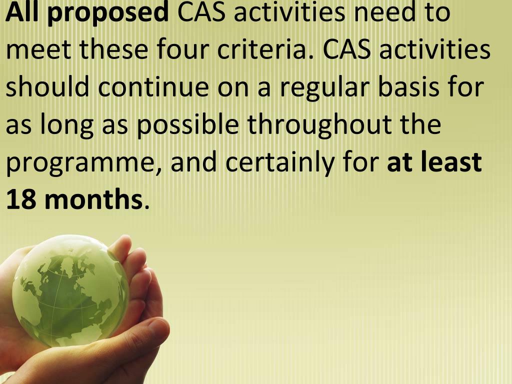 PPT - INTERNATIONAL BACCALAUREATE ORGANIZATION CAS CREATIVITY, ACTION ...