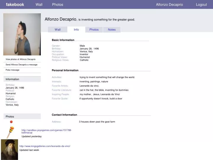 PPT - fakebook PowerPoint Presentation, free download - ID:2732316