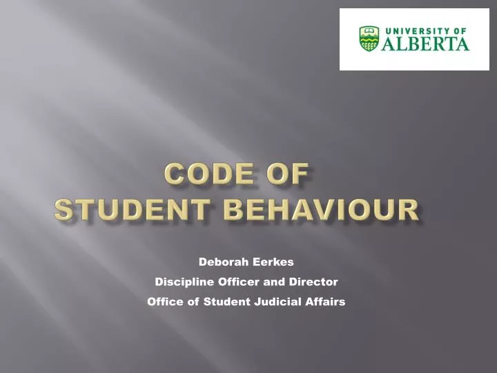 PPT - CODE OF STUDENT BEHAVIOUR PowerPoint Presentation, free download ...