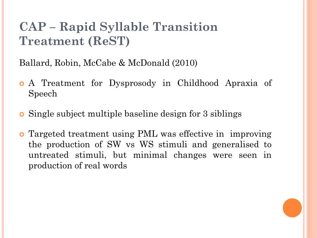 PPT - Treatment Approaches: Childhood Apraxia of Speech (CAS ...