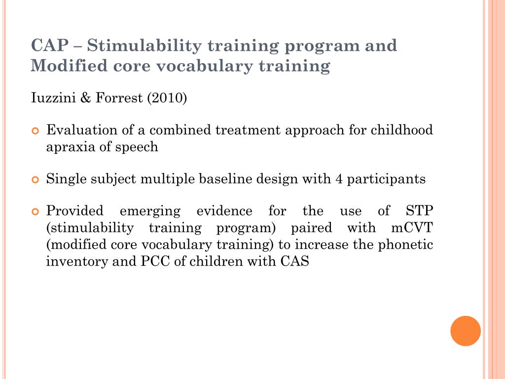 PPT - Treatment Approaches: Childhood Apraxia of Speech (CAS ...