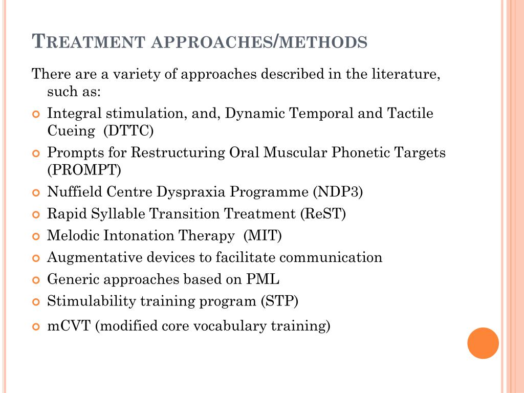PPT - Treatment Approaches: Childhood Apraxia of Speech (CAS ...