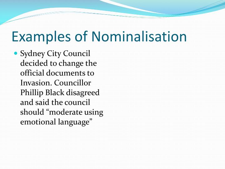 PPT - Nominalisation PowerPoint Presentation - ID:2733481