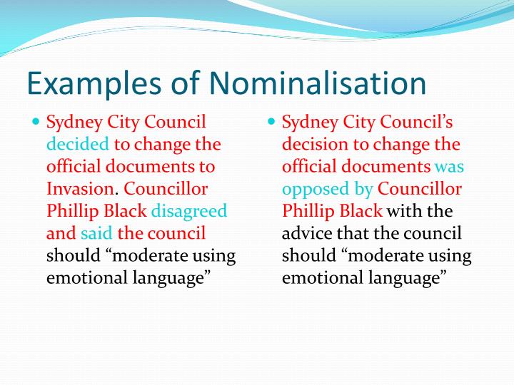 PPT - Nominalisation PowerPoint Presentation - ID:2733481