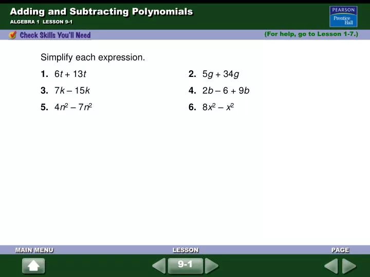 PPT - Adding and Subtracting Polynomials PowerPoint Presentation, free download - ID:2733541