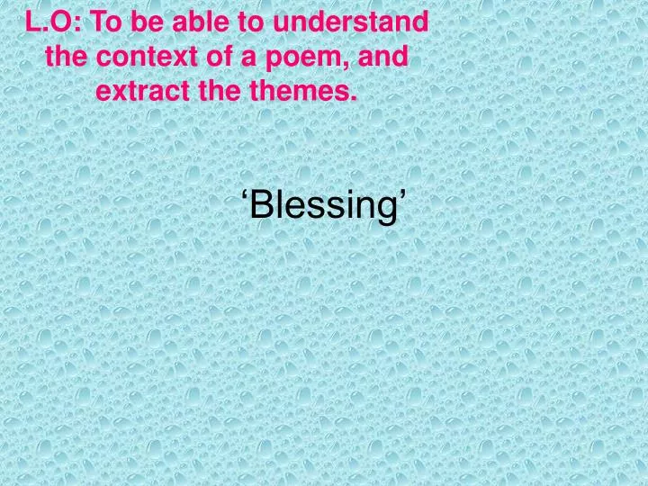 PPT - ‘Blessing’ PowerPoint Presentation, free download - ID:2734083