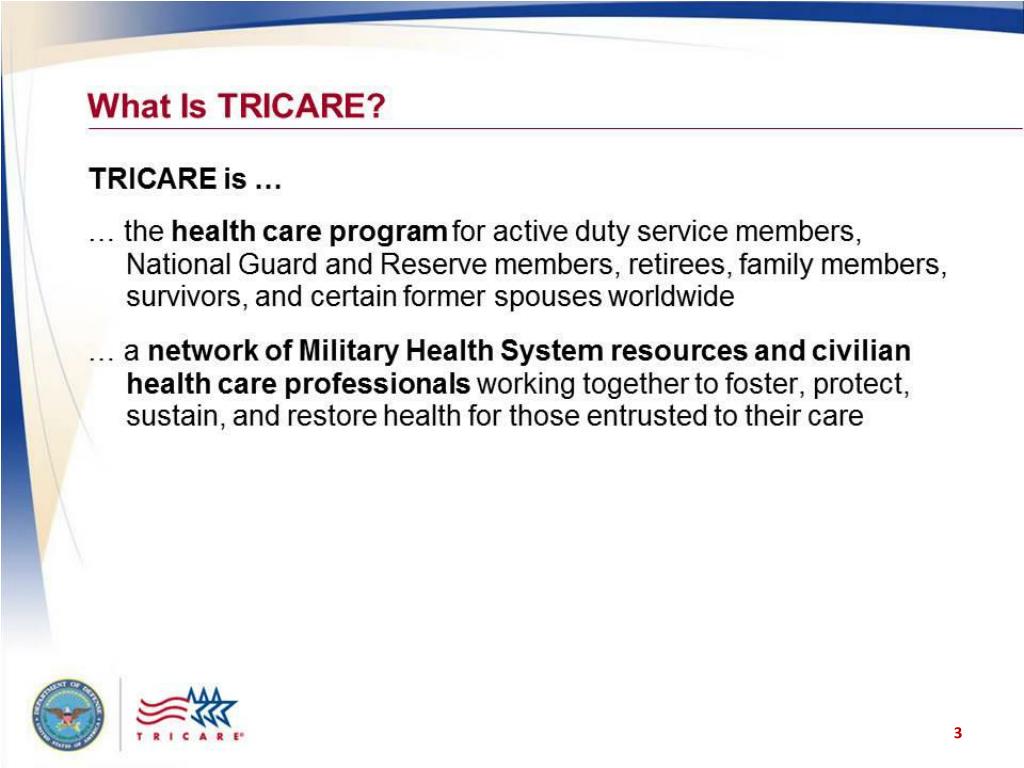 PPT - TRICARE Your Military Health Plan: Introduction to TRICARE ...