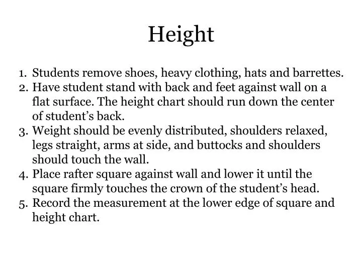 PPT - Height PowerPoint Presentation, free download - ID:2734227