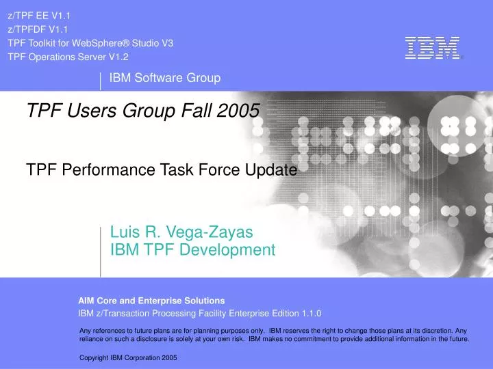 PPT - TPF Performance Task Force Update PowerPoint Presentation, free ...