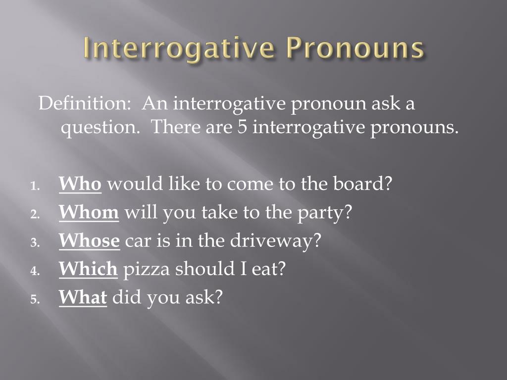 PPT Interrogative Pronouns PowerPoint Presentation Free Download PPT Interrogative Pronouns PowerPoint Presentation Free Download