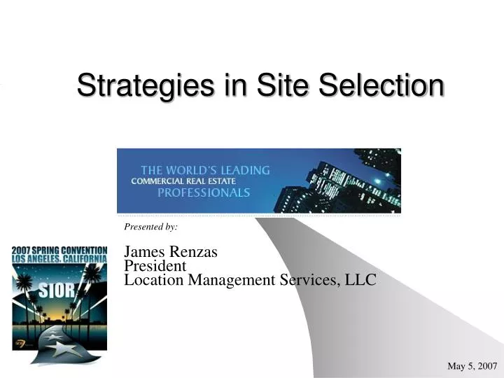 PPT - Strategies in Site Selection PowerPoint Presentation, free ...