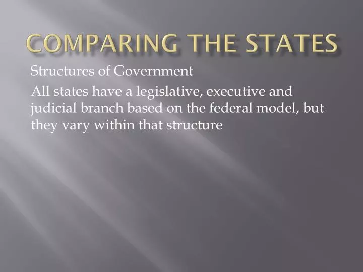 PPT - Comparing the states PowerPoint Presentation, free download - ID ...