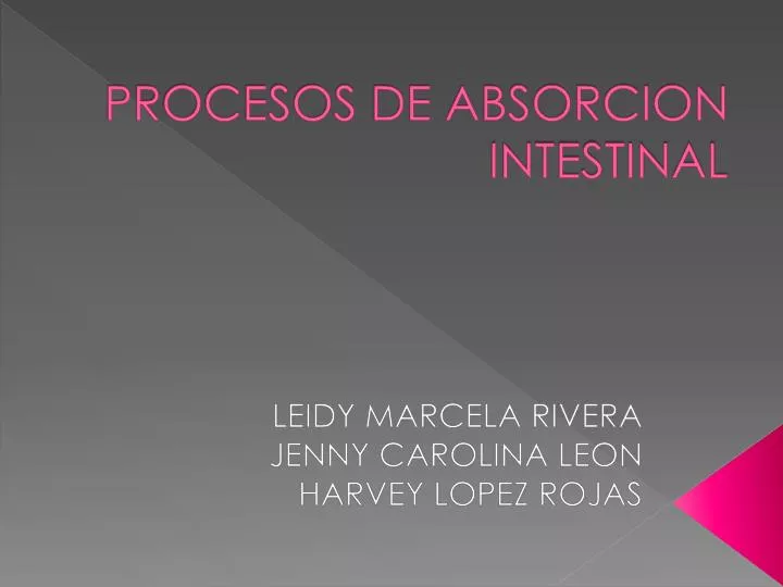 PPT - PROCESOS DE ABSORCION INTESTINAL PowerPoint Presentation, free ...