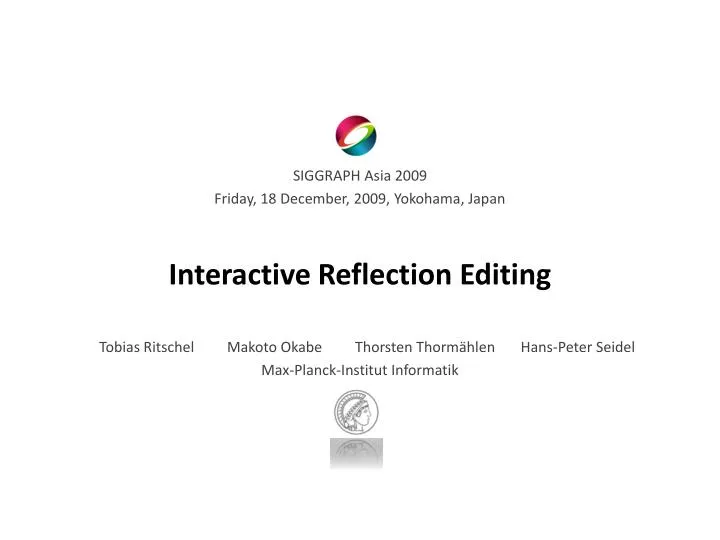 PPT - Interactive Reflection Editing PowerPoint Presentation, free ...