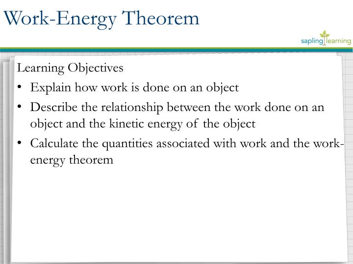 PPT - The Work-Energy Theorem PowerPoint Presentation - ID:2736215