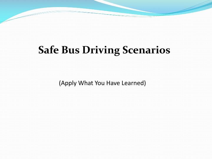 PPT - School Bus Driver Training PowerPoint Presentation - ID:2736243