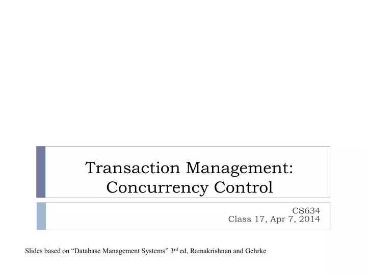 PPT - Transaction Management: Concurrency Control PowerPoint ... PPT - Transaction Management: Concurrency Control PowerPoint ...