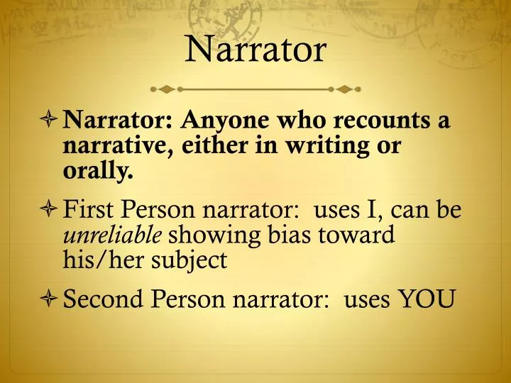 PPT - Narrator PowerPoint Presentation, free download - ID:2736664