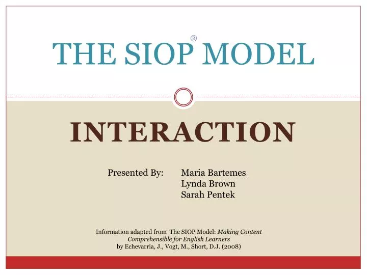 PPT - THE SIOP MODEL PowerPoint Presentation, free download - ID:2737042