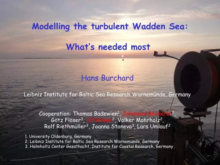 PPT - Hans Burchard Leibniz Institute for Baltic Sea Research ...