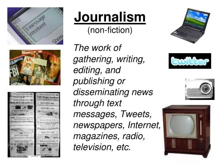 PPT - Journalism (non-fiction) PowerPoint Presentation, free download ...