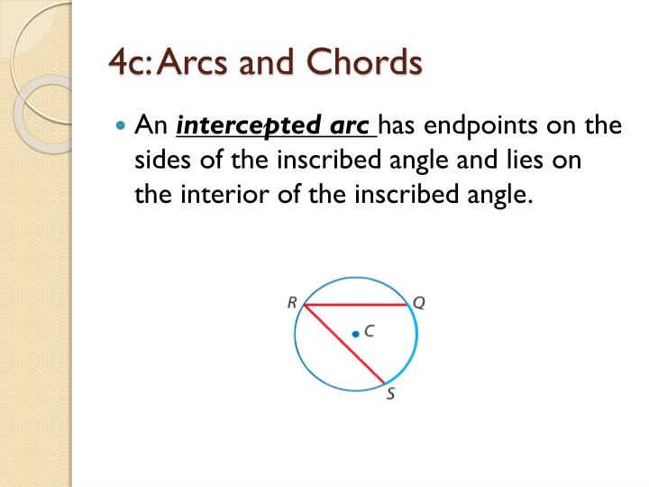 PPT - 4c: Intercepted Arcs & Chords PowerPoint Presentation - ID:2737954