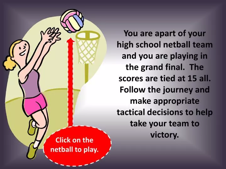 PPT - Click on the netball to play. PowerPoint Presentation, free ...