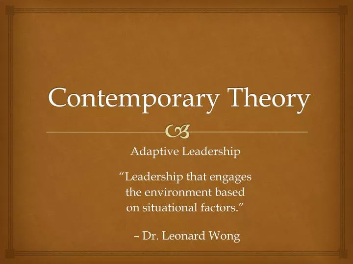 PPT - Contemporary Theory PowerPoint Presentation, free download - ID ...