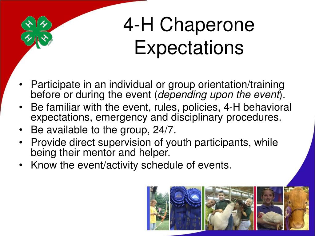 PPT - 4-H Chaperone Orientation University of Arizona, Cooperative ...