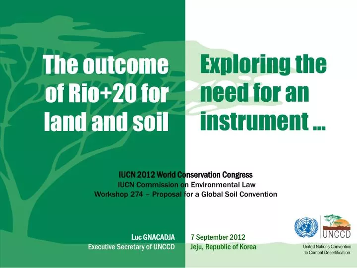PPT - United Nations Convention to Combat Desertification PowerPoint ...