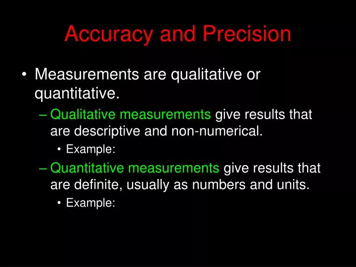 PPT - Accuracy and Precision PowerPoint Presentation, free download ...