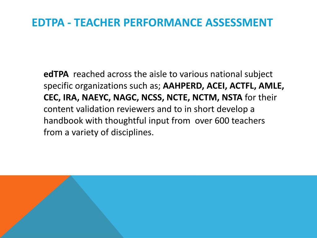 PPT - Understanding edTPA: Teacher Performance Assessment Overview for ...