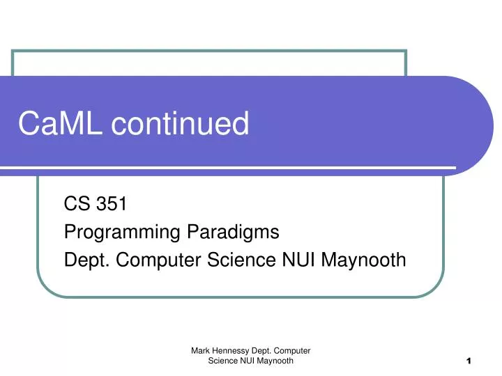 Ppt Caml Continued Powerpoint Presentation Free Download Id 2739410
