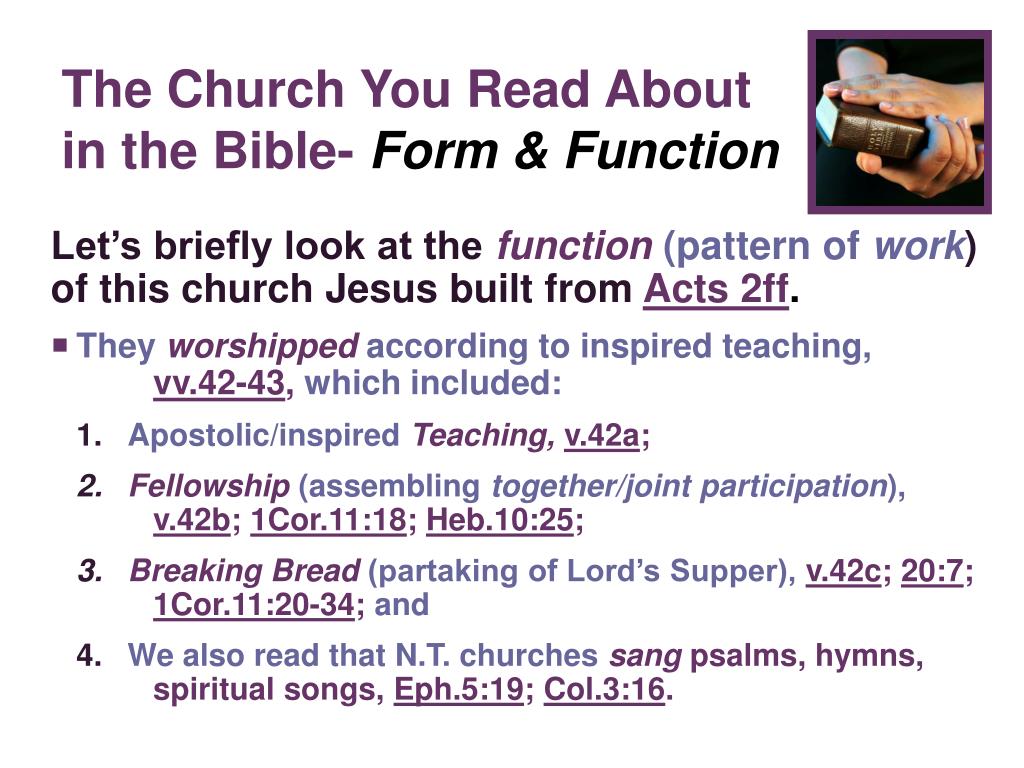 PPT - Understanding the Form and Function of the Church as Portrayed in ...