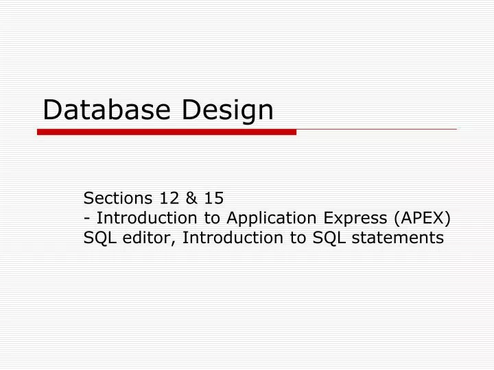 PPT - Database Design PowerPoint Presentation, free download - ID:2740166