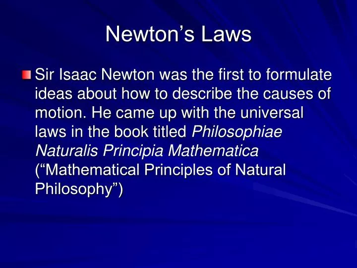 PPT - Newton’s Laws PowerPoint Presentation, free download - ID:2740205