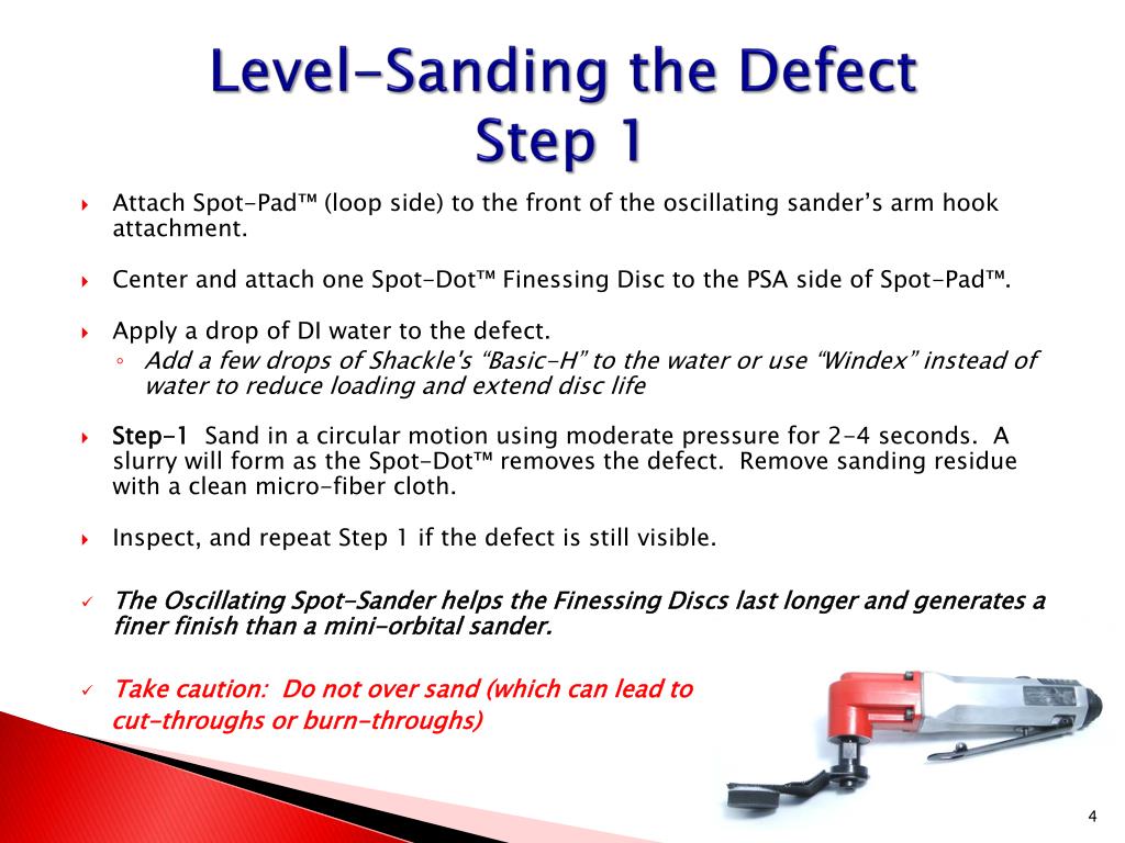 PPT - Clear Coat Defect Repair Finessing Instructions Featuring Spot ...