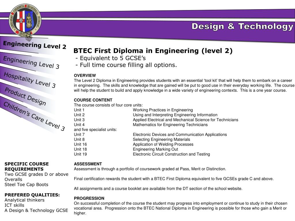 PPT - Year 12 options... Know the facts about Design & Technology ...