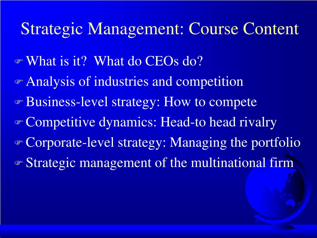 PPT - MGT 499 - Strategic Management PowerPoint Presentation, free ...