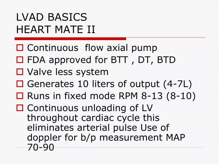 PPT - LVAD BASICS HEART MATE II PowerPoint Presentation, free download ...