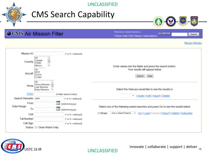 PPT - Coalition Mobility System (CMS) Classification: UNCLASSIFIED ...