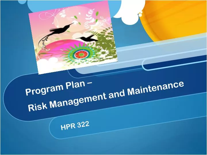 PPT - Program Plan – Risk Management and Maintenance PowerPoint ...