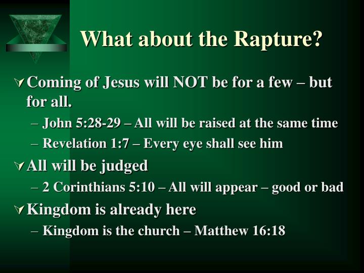 PPT - What about the Rapture? PowerPoint Presentation - ID:2742376