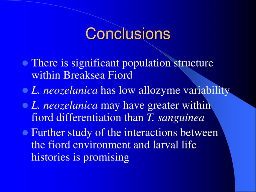 PPT - Population genetics of Liothyrella neozelanica in Breaksea Sound ...